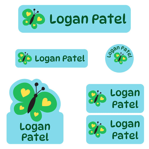 Butterfly Kindergarten Labels Pack For Kids | Name Bubbles