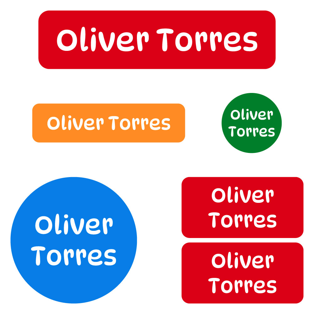 Color Combos Kindergarten Labels Pack | Name Bubbles