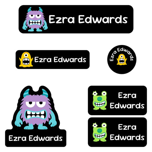 Monsters Kindergarten Labels Pack | Name Bubbles