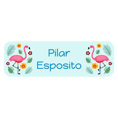 Flamingo Large Name Labels | Name Bubbles