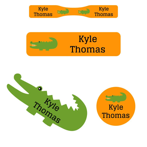 Alligator Baby Labels Pack | Name Bubbles
