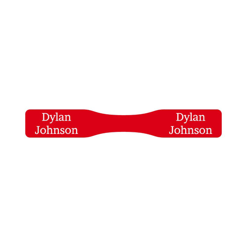 One Color Wrap Around Pacifier Labels | Name Bubbles