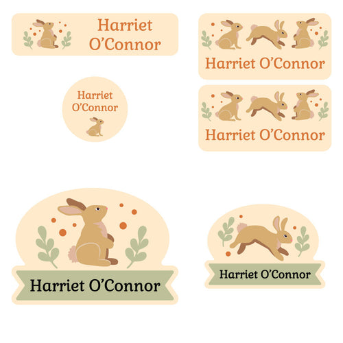 Bunny Prechool Labels Pack For Kids | Name Bubbles