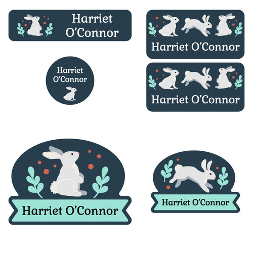Bunny Prechool Labels Pack For Kids | Name Bubbles