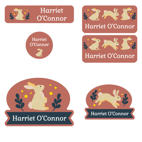 Bunny Prechool Labels Pack For Kids | Name Bubbles