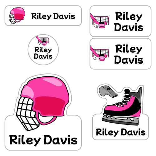 Hockey Preschool Labels Pack | Name Bubbles