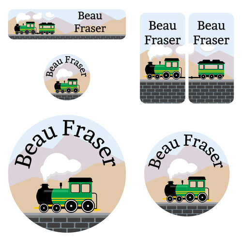 Train Prechool Labels Pack For Kids | Name Bubbles