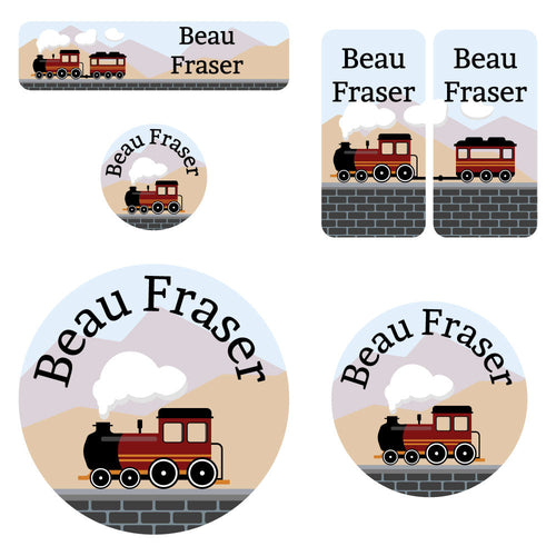 Train Prechool Labels Pack For Kids | Name Bubbles