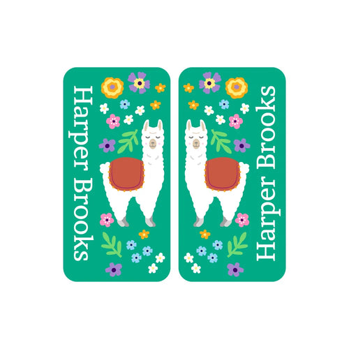 Llama Stick On Shoe Labels | Name Bubbles