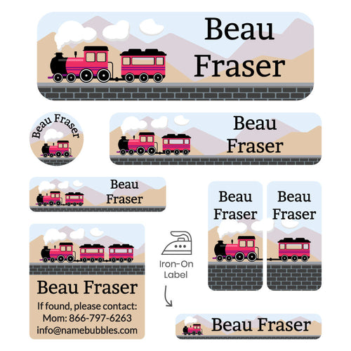 Train Sleepaway Camp Labels Pack For Kids | Name Bubbles