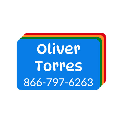 Color Combos Contact Clothing Labels For Kids | Name Bubbles