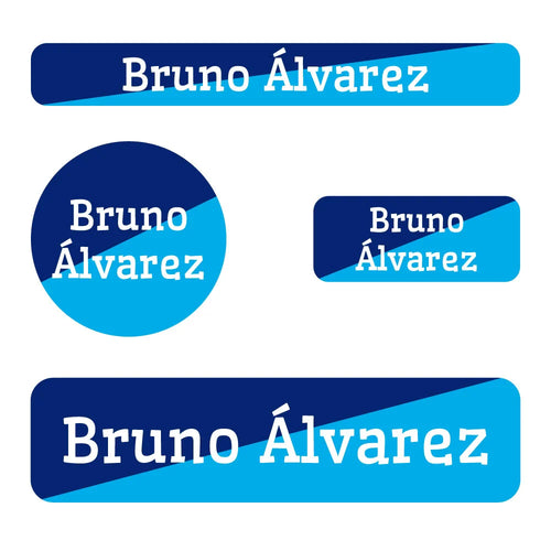 Two-tone Small Labels Pack | Name Bubbles