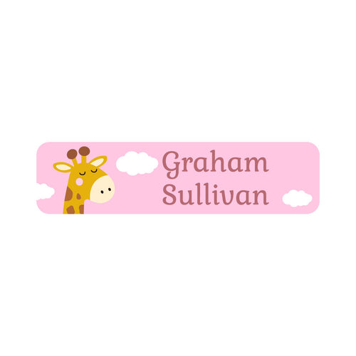 Giraffe Name Labels For Kids | Name Bubbles