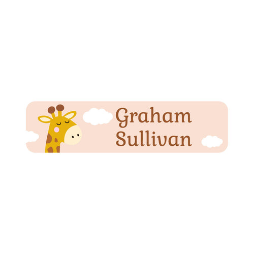 Giraffe Name Labels For Kids | Name Bubbles