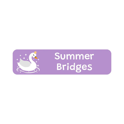 Swan Name Labels For Kids | Name Bubbles