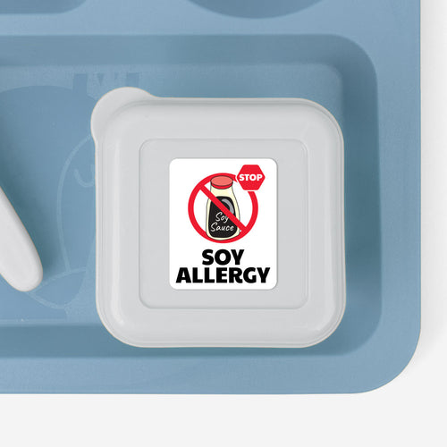 Soy Allergy Waterproof Stickers | Name Bubbles