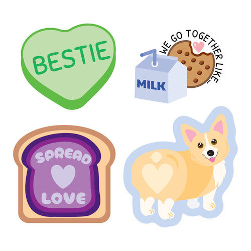 Spread Love Waterproof Stickers for Kids | Name Bubbles