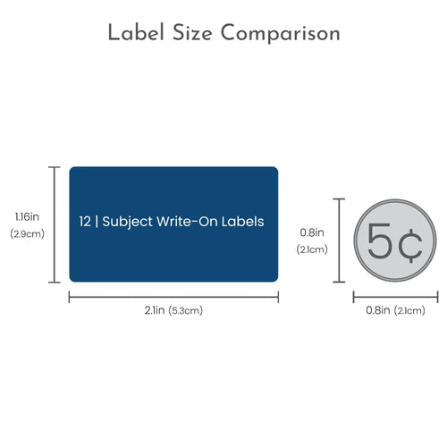 Custom Subject Write-On Labels for Kids | Name Bubbles