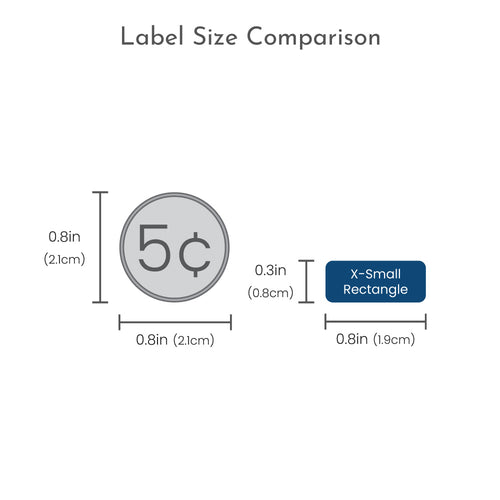 Custom Extra Small Rectangle Name Labels | Name Bubbles