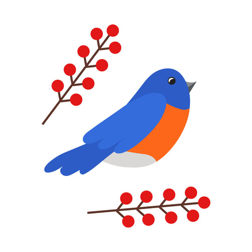 Blue Bird Waterproof Stickers | Name Bubbles