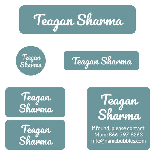 Neutral Color Camp Labels Pack | Name Bubbles
