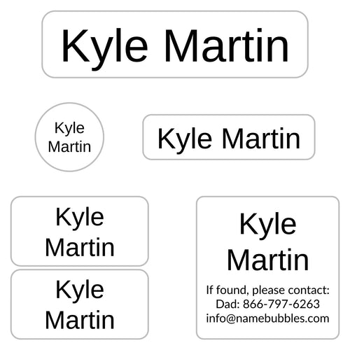 Simple Camp Labels Pack For Kids | Name Bubbles