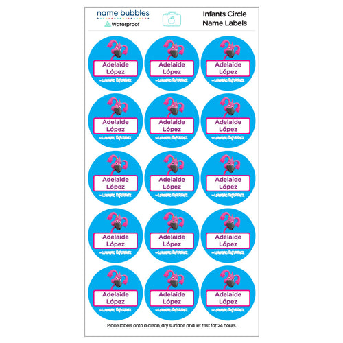 Infants Circle Name Labels | Name Bubbles