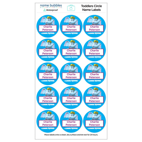 Toddlers Circle Name Labels | Name Bubbles