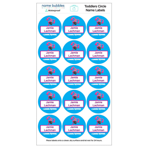 Toddlers Circle Name Labels | Name Bubbles