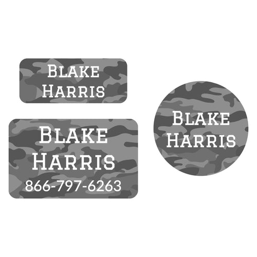 Camo Clothing Labels Pack | Name Bubbles