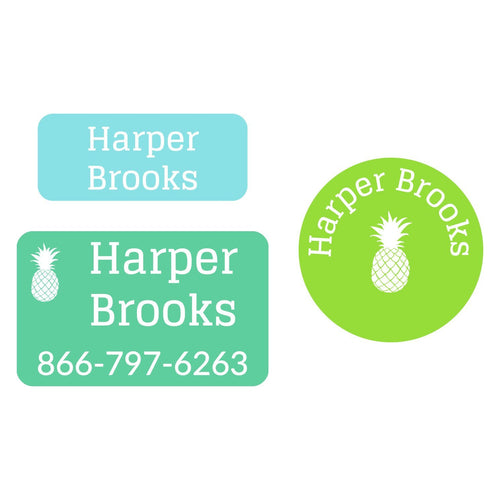 Pineapple Clothing Labels Pack | Name Bubbles