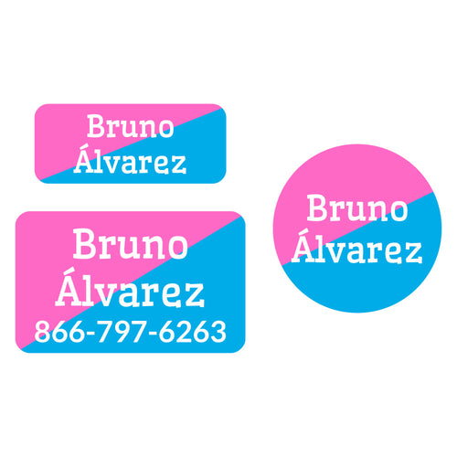 Two-tone Clothing Labels Pack | Name Bubbles