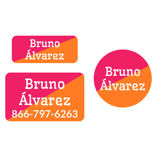 Two-tone Clothing Labels Pack | Name Bubbles