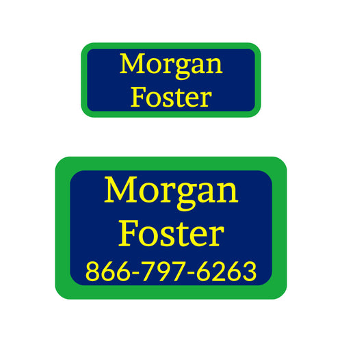 College Labels: Solid Border Name Labels For Teens | Name Bubbles