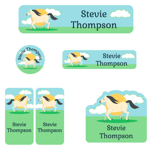 Horse Daycare Labels Pack | Name Bubbles