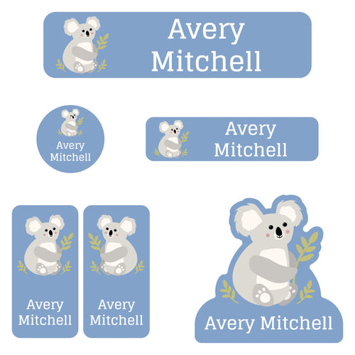 Daycare Name Stickers: Koala Labels For Daycare | Name Bubbles