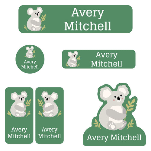 Daycare Name Stickers: Koala Labels For Daycare | Name Bubbles
