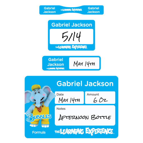 Formula Infants Baby Bottle Date Write-On Labels | Name Bubbles