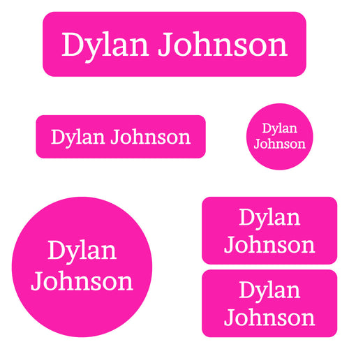 One Color Kindergarten Labels Pack | Name Bubbles