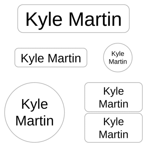Kindergarten Labels: Simple Labels For School | Name Bubbles