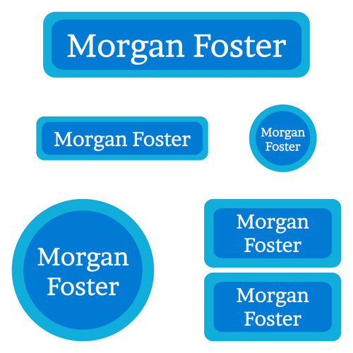 Solid Border Kindergarten Labels Pack | Name Bubbles