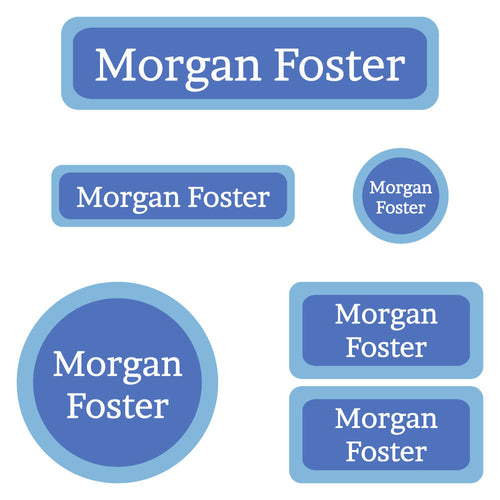 Solid Border Kindergarten Labels Pack | Name Bubbles