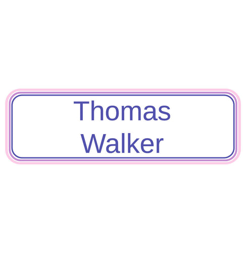 Bands Large Rectangle Name Labels | Name Bubbles