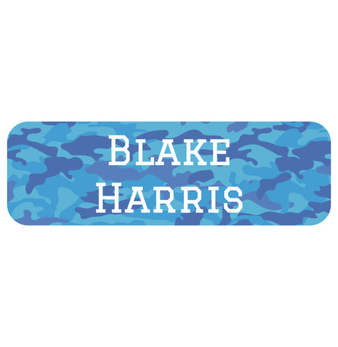 Camo Large Rectangle Name Labels | Name Bubbles