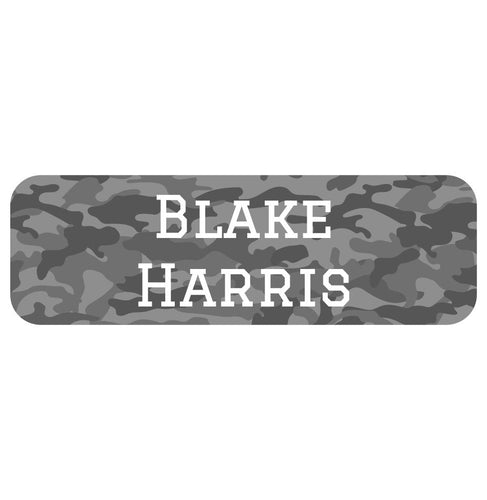 Camo Large Rectangle Name Labels | Name Bubbles
