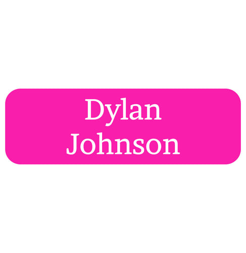 One Color Large Rectangle Name Labels | Name Bubbles