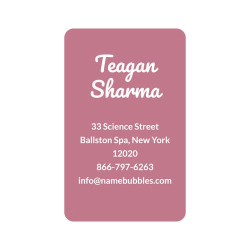 Neutral Color Luggage Tag Labels For Kids | Name Bubbles