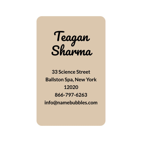 Neutral Color Luggage Tag Labels For Kids | Name Bubbles