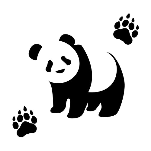 Panda Waterproof Stickers For Kids | Name Bubbles