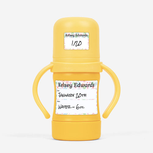 Flowers Sippy Cup Labels For Daycare | Name Bubbles